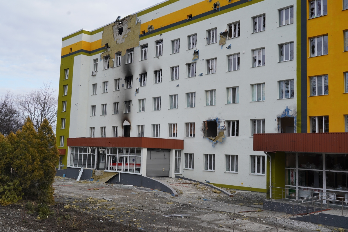 Consequences of shelling of Trostyanets hospital (Sumy region) - PHOTOBANK